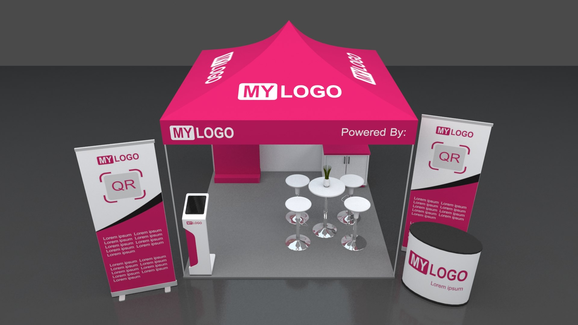 3D Booth 3x3 Tent - TurboSquid 2009832