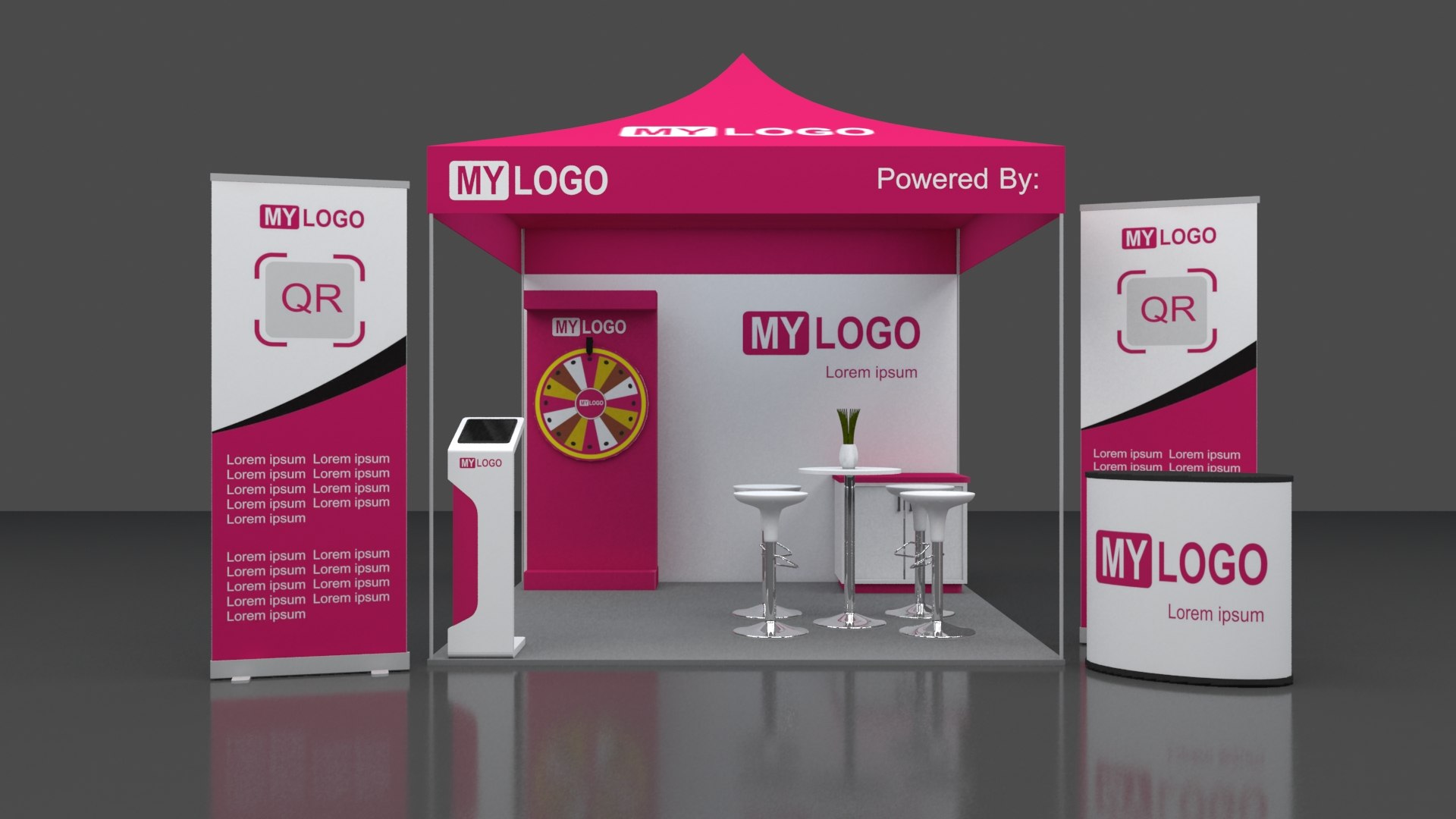 3D Booth 3x3 tent - TurboSquid 2009832