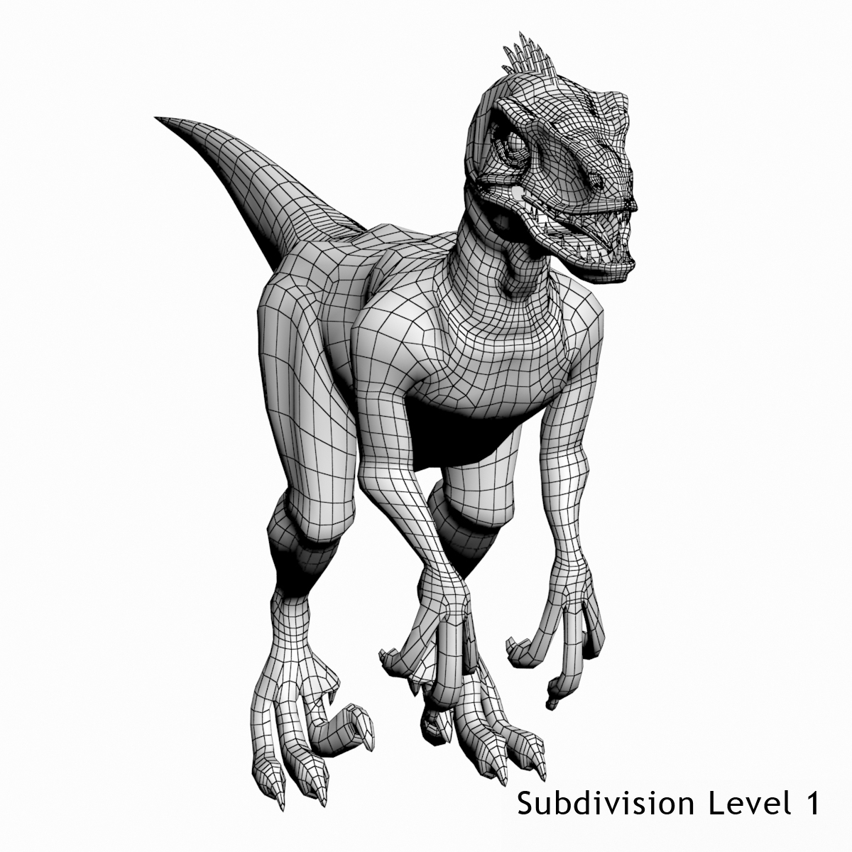 3d 3ds velociraptor dinosaur animation