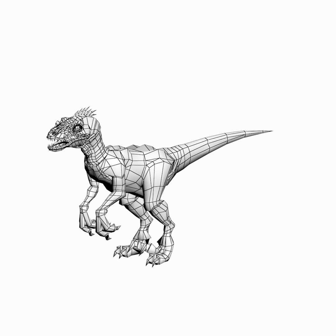 3d 3ds Velociraptor Dinosaur Animation
