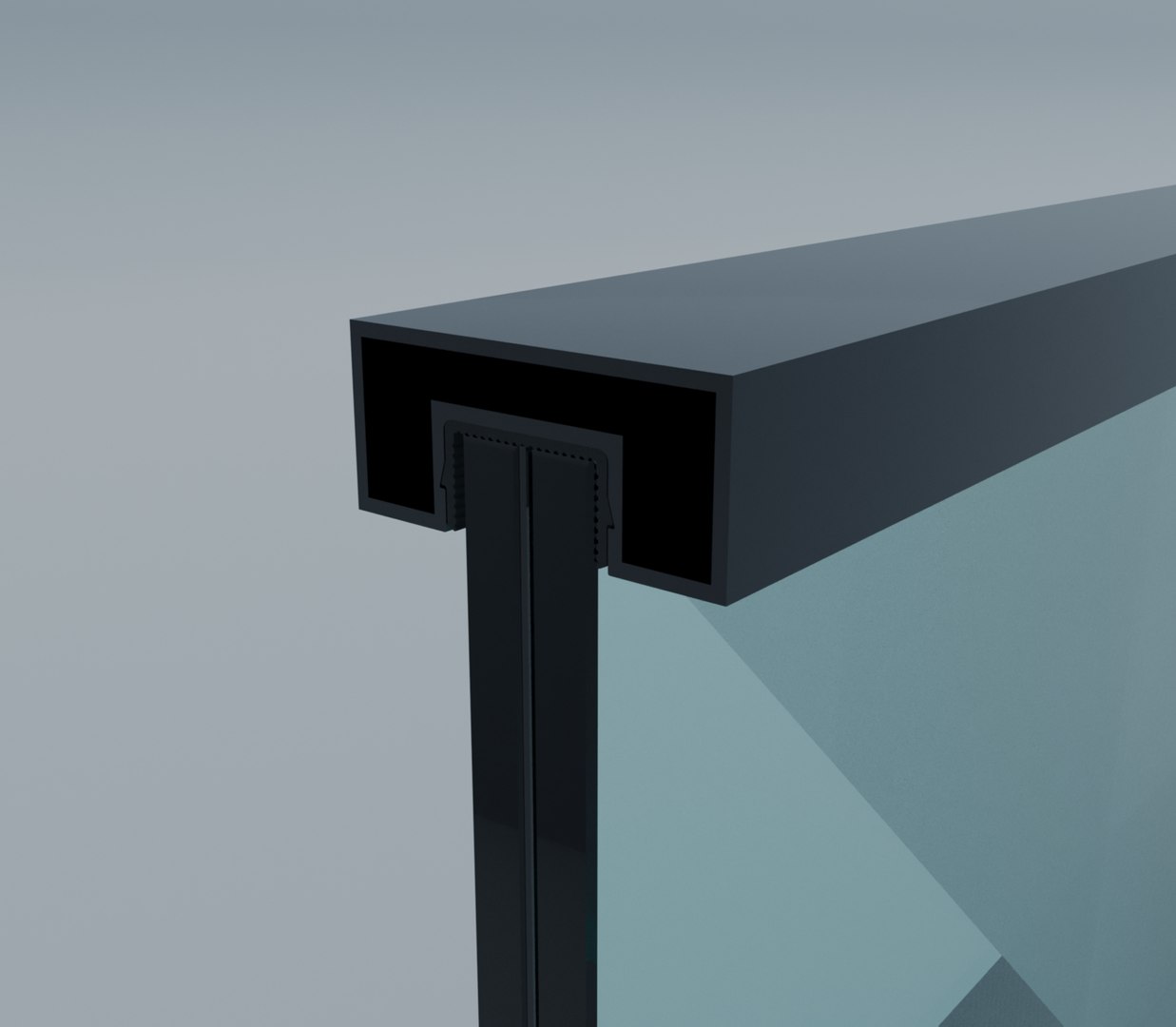 Railing Glass In Aluminium 3D - TurboSquid 2271400