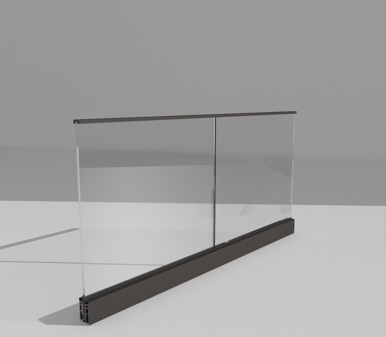 Railing Glass In Aluminium 3D - TurboSquid 2271400