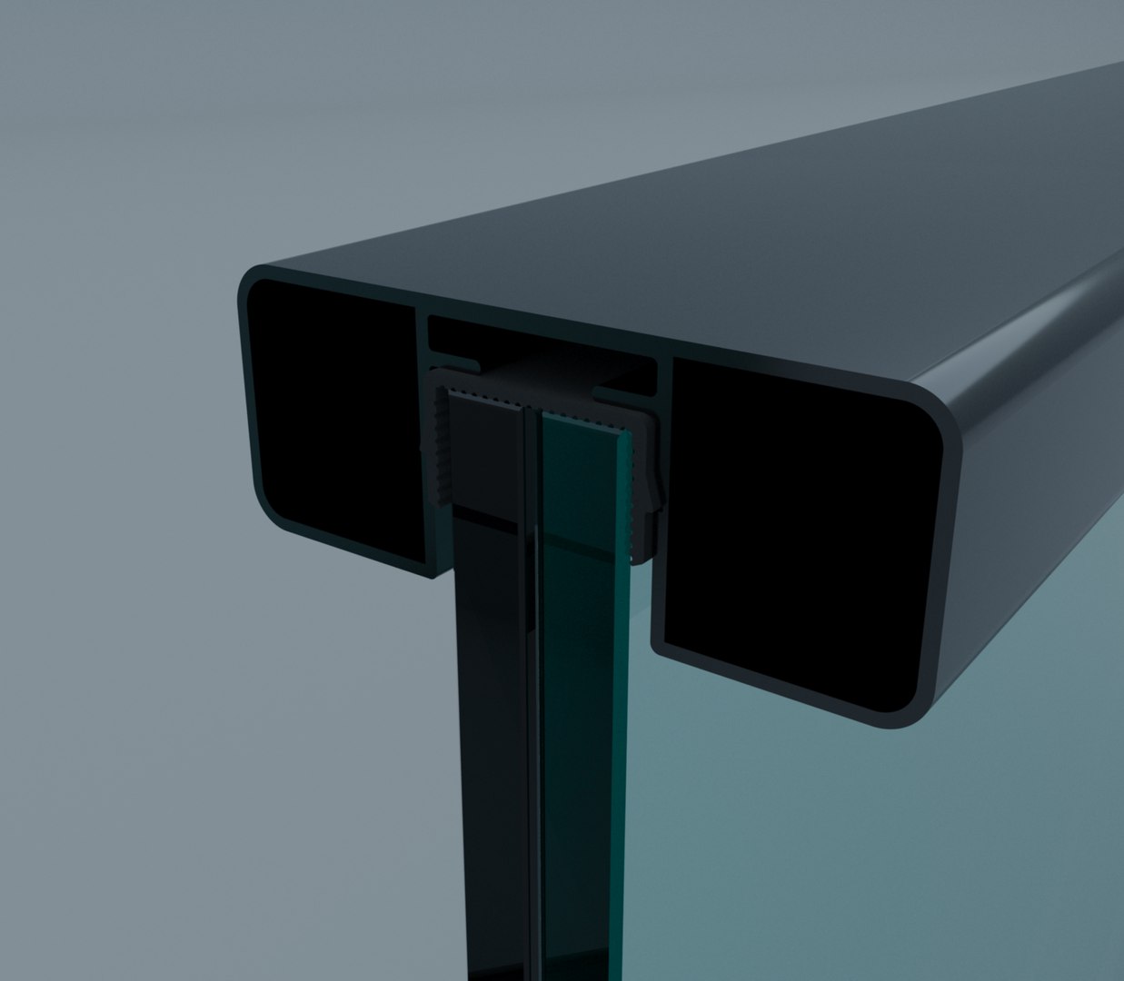 Railing Glass In Aluminium 3D - TurboSquid 2271400