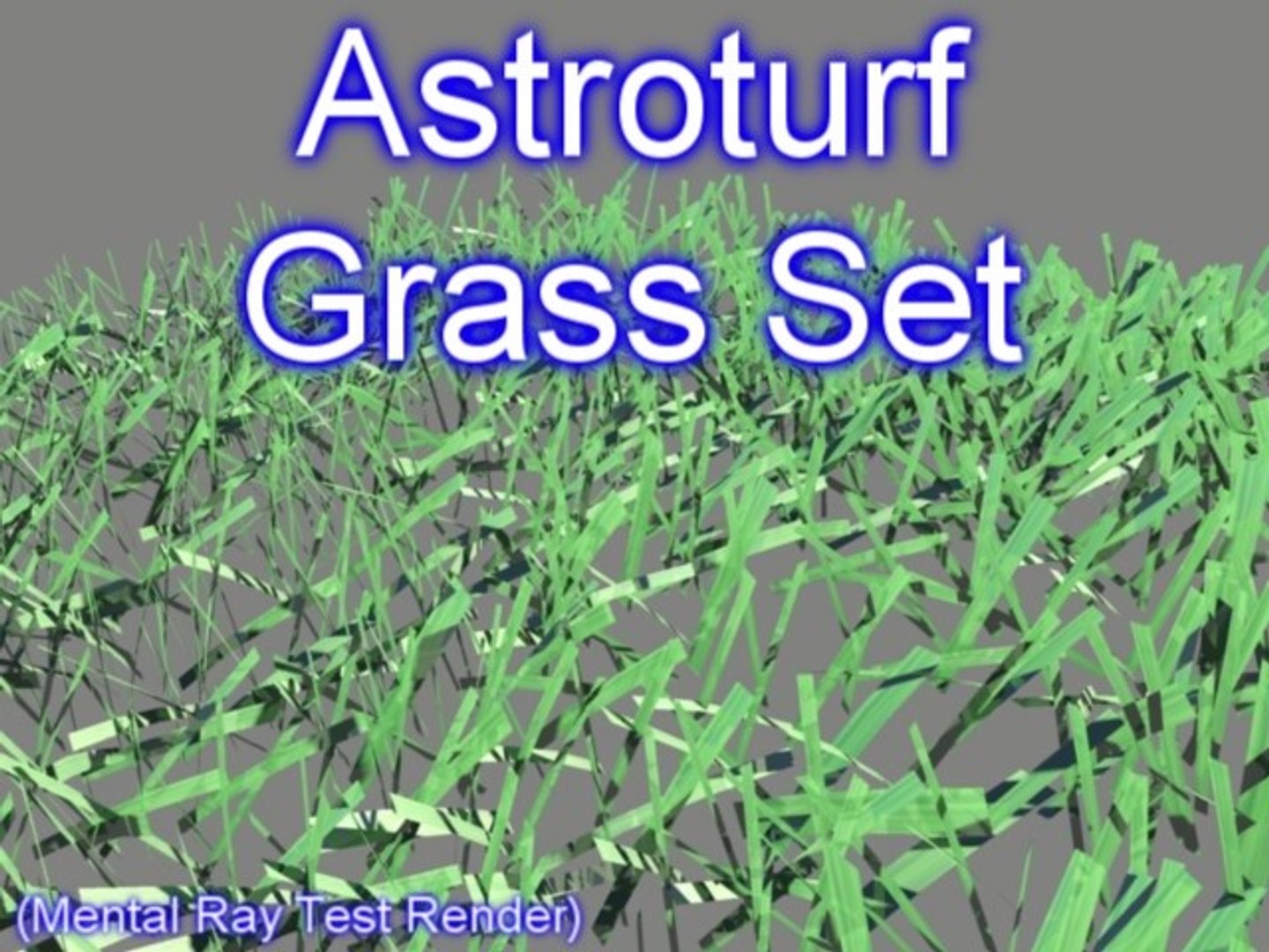 3d Model Set Astroturf Grasses