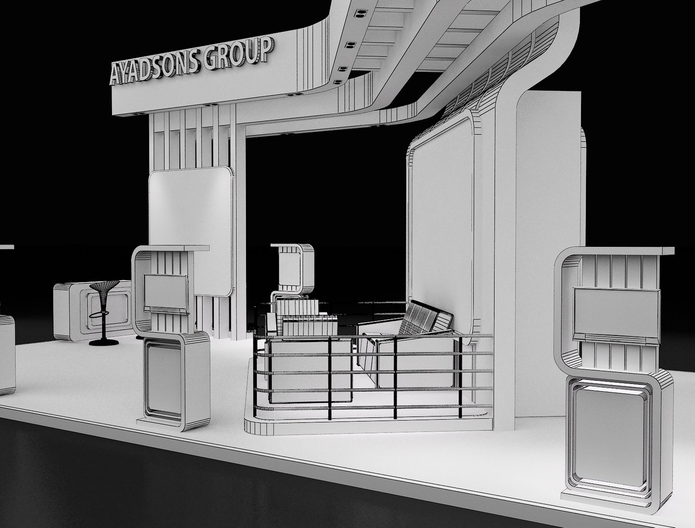 3D Stand Exhibition Booth Model - TurboSquid 1597439