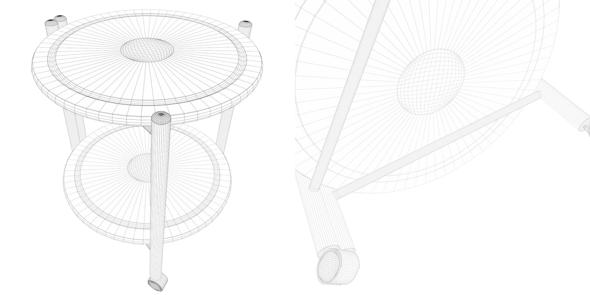 3D Wooden Circular Table Model - TurboSquid 1150778