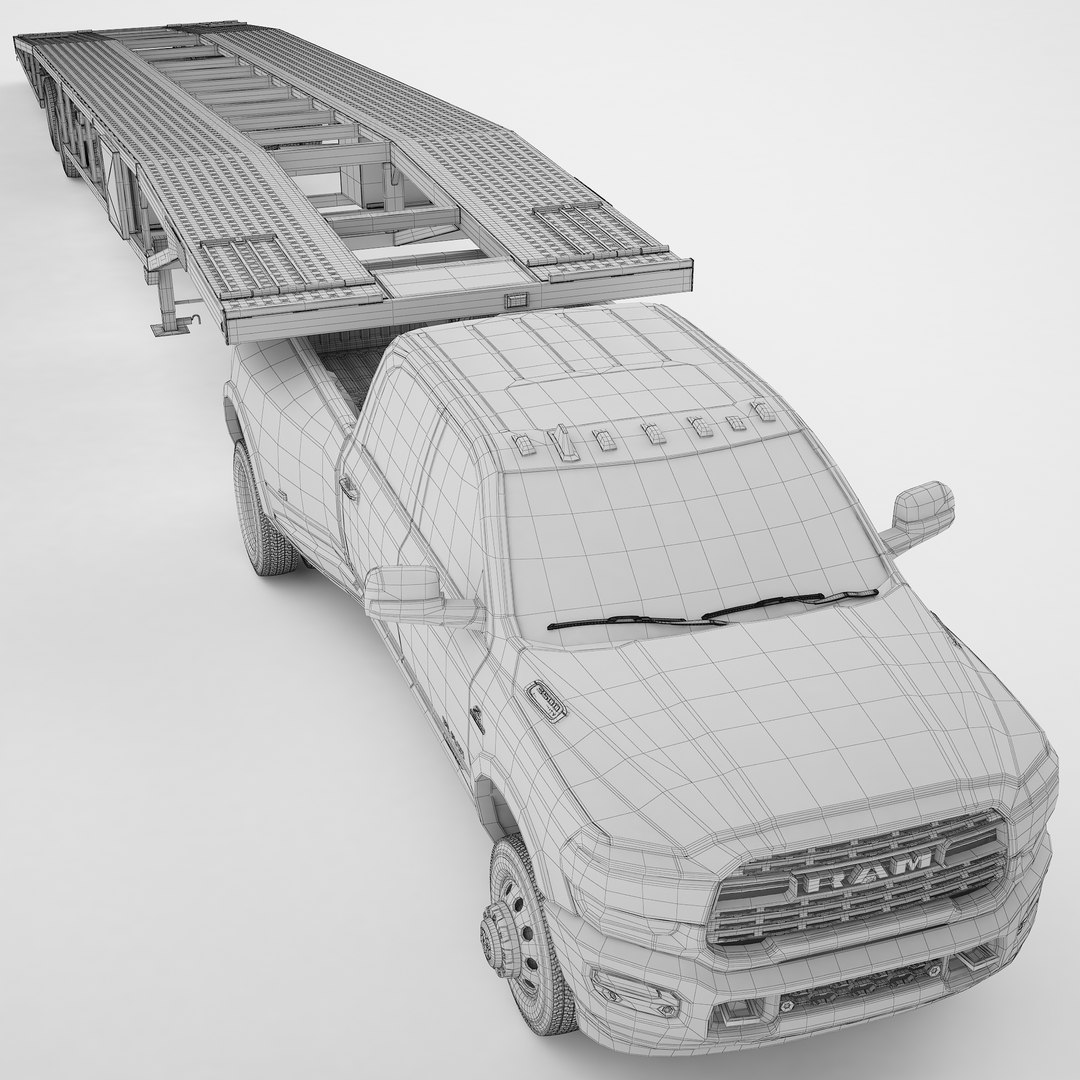 Dodge Ram 3500 HD 2021 Wedge Trailer 01 3D - TurboSquid 2105878
