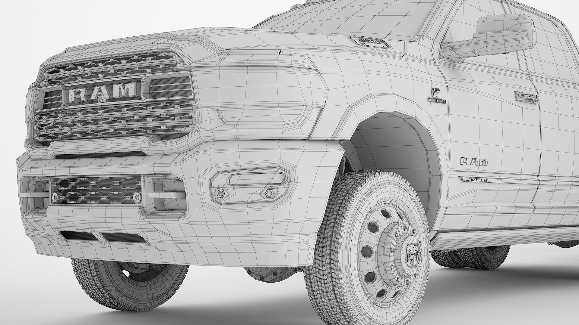 Dodge Ram 3500 HD 2021 Wedge Trailer 01 3D - TurboSquid 2105878