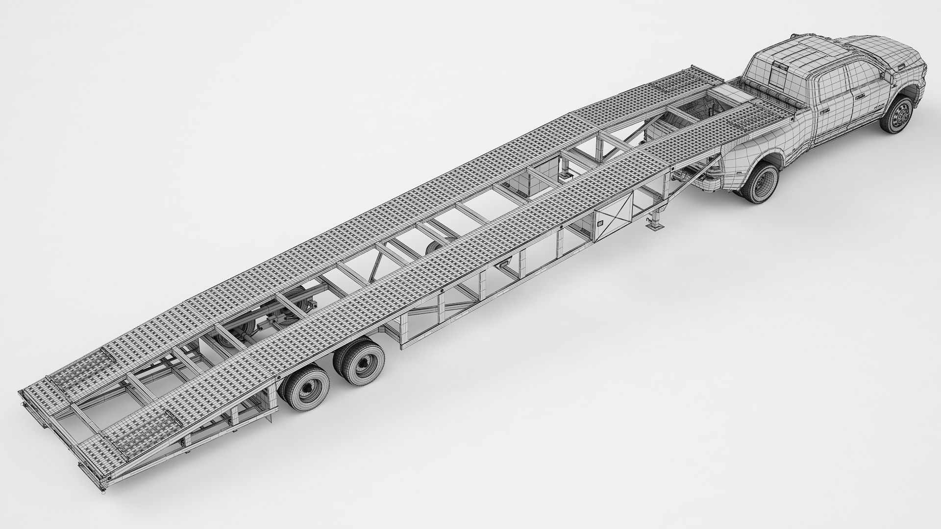 Dodge Ram 3500 HD 2021 Wedge Trailer 01 3D - TurboSquid 2105878
