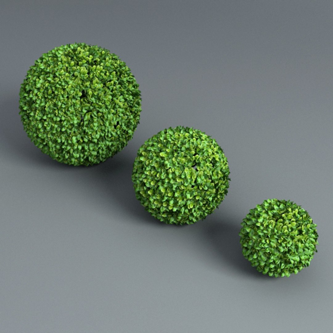 spheres hedge 3d model