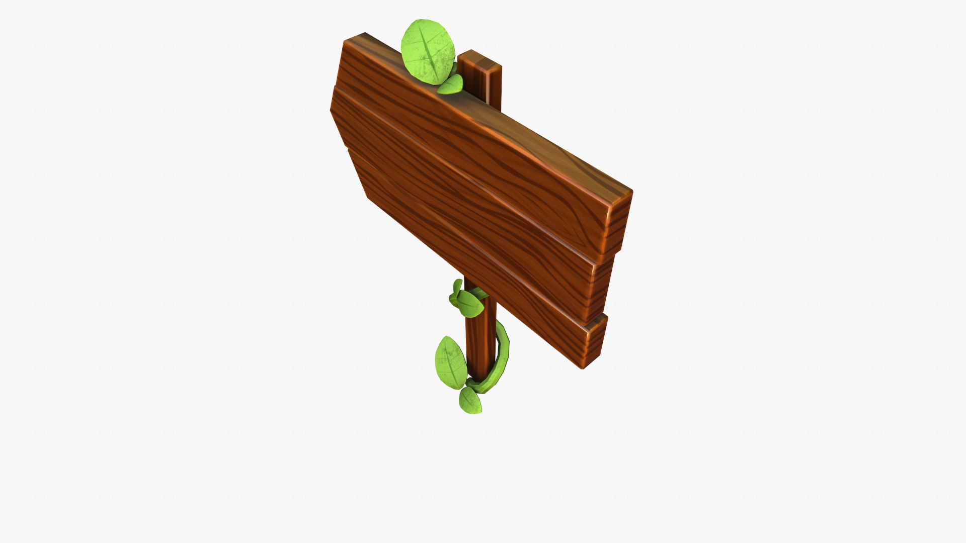 Cartoon Wooden Sign 3D Model - TurboSquid 1901005