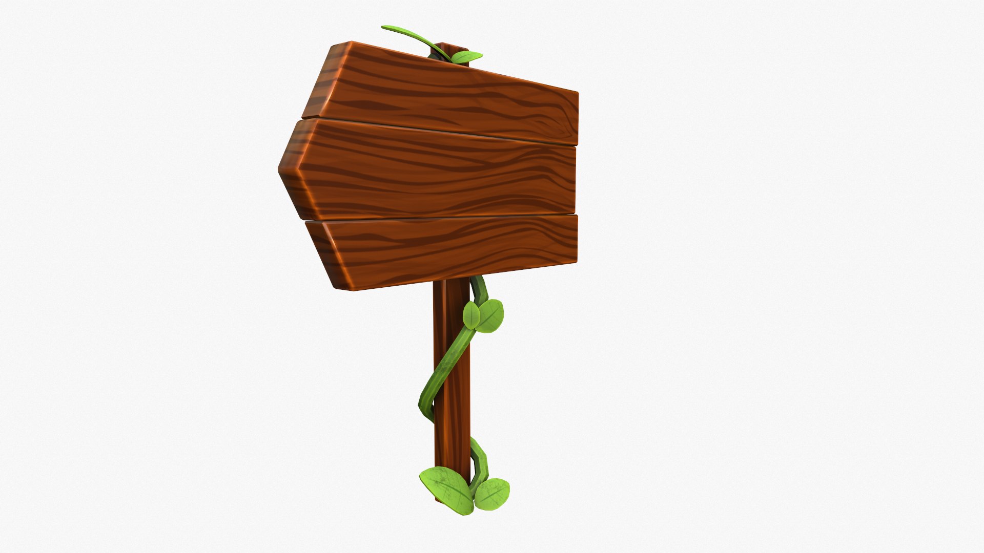 Cartoon Wooden Sign 3D Model - TurboSquid 1901005