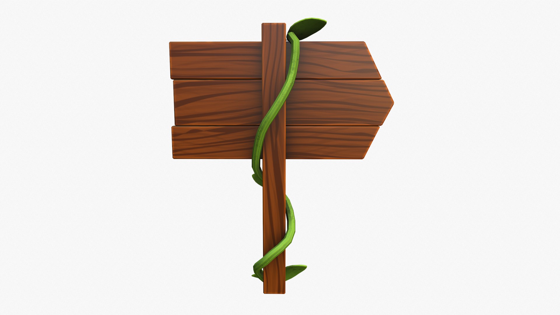 Cartoon Wooden Sign 3D Model - TurboSquid 1901005