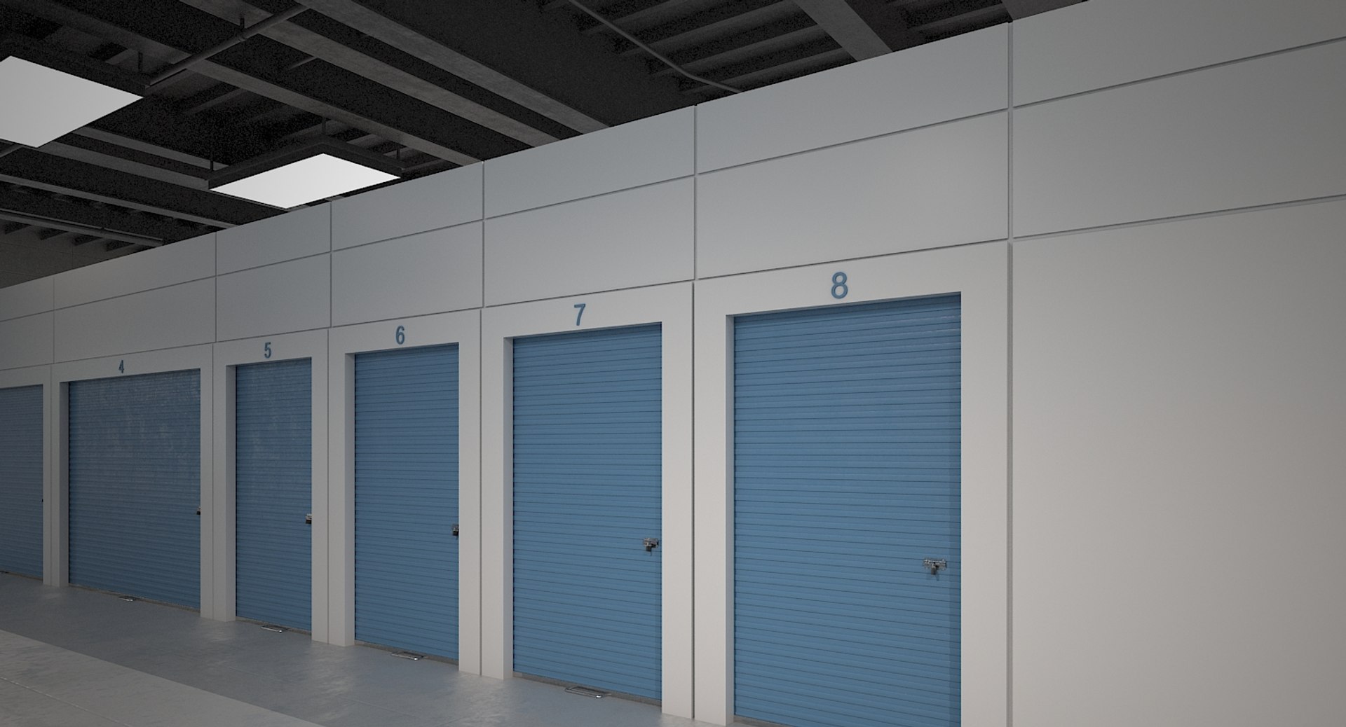 3D Indoor Storage Units Model - TurboSquid 1251040