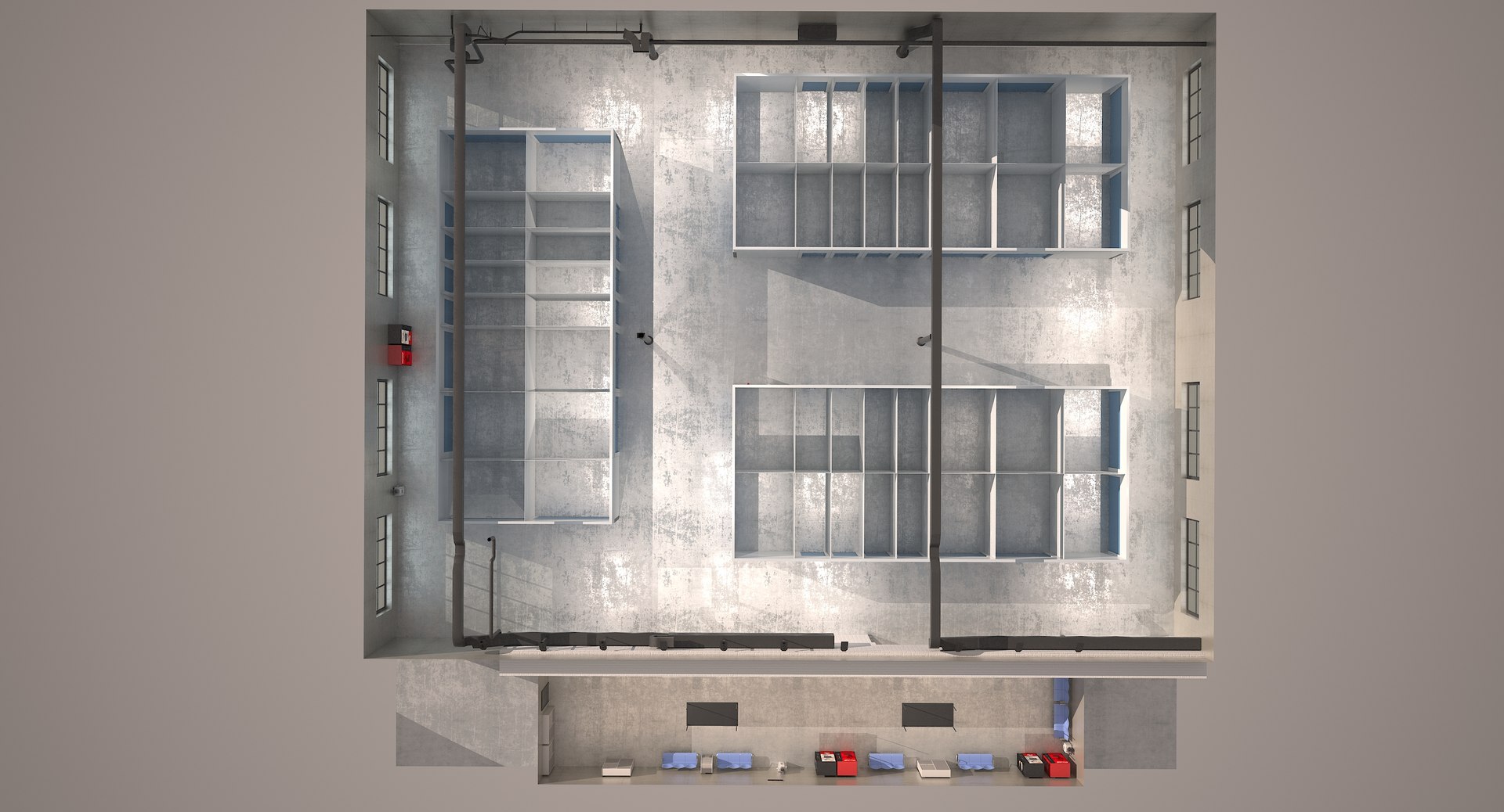 3D Indoor Storage Units Model - TurboSquid 1251040