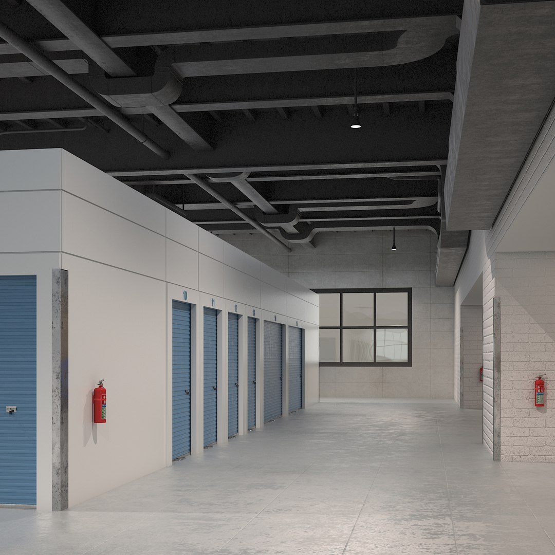 3D indoor storage units model - TurboSquid 1251040