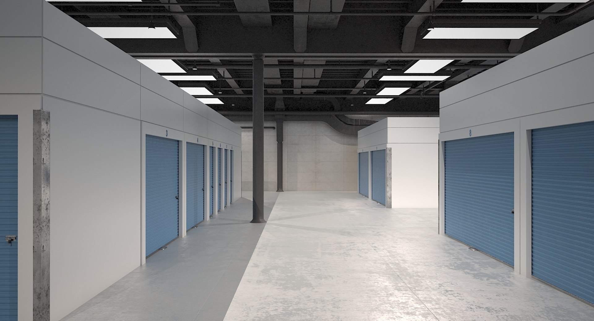 3D Indoor Storage Units Model - TurboSquid 1251040