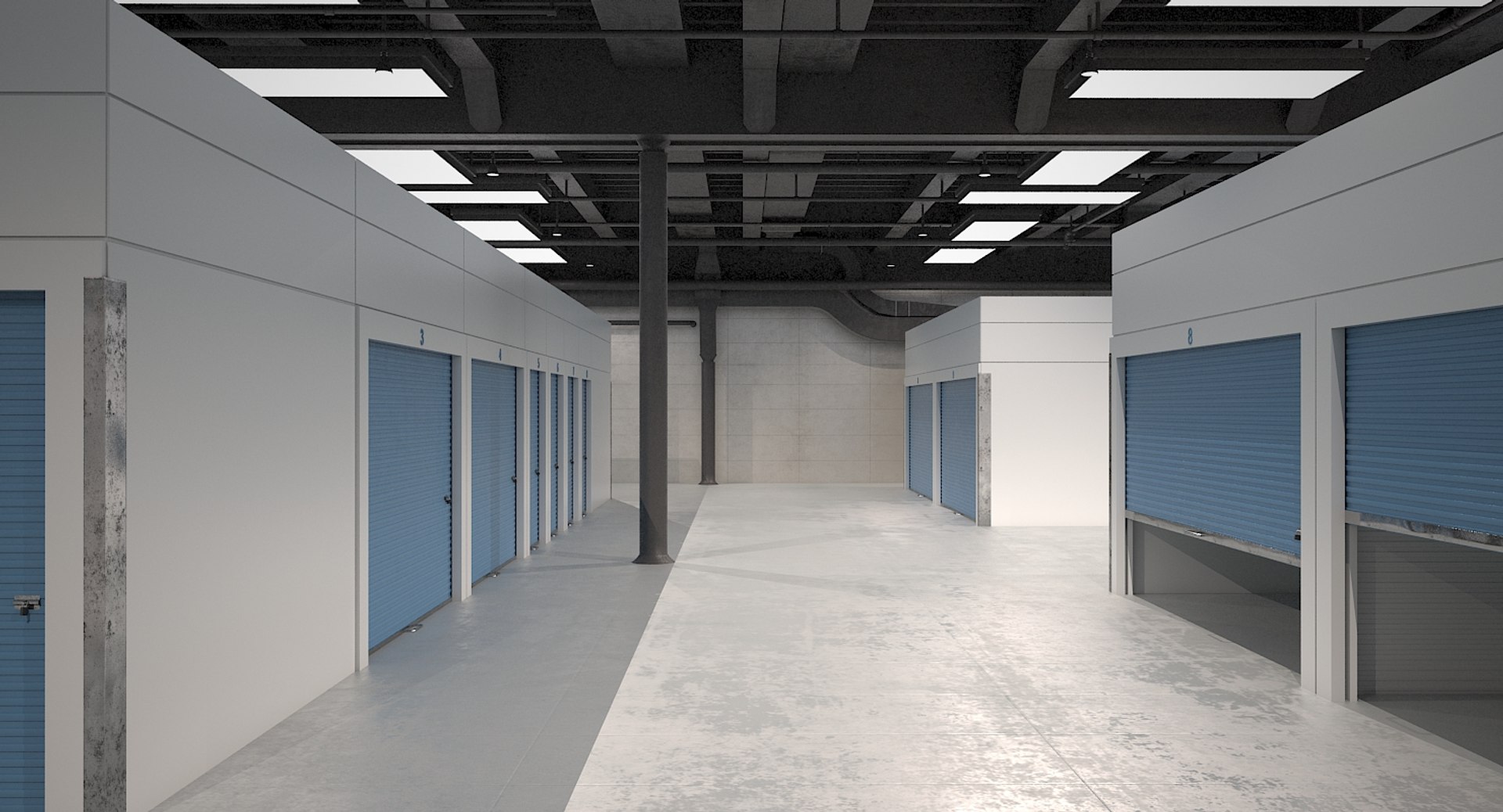 3D Indoor Storage Units Model - TurboSquid 1251040