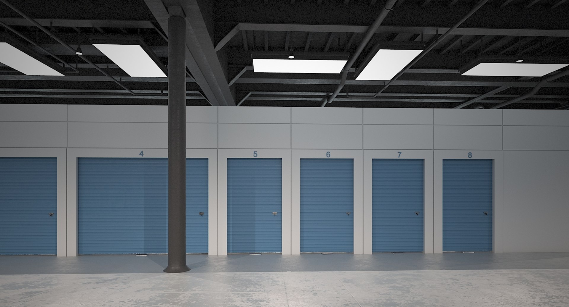 3D Indoor Storage Units Model - TurboSquid 1251040