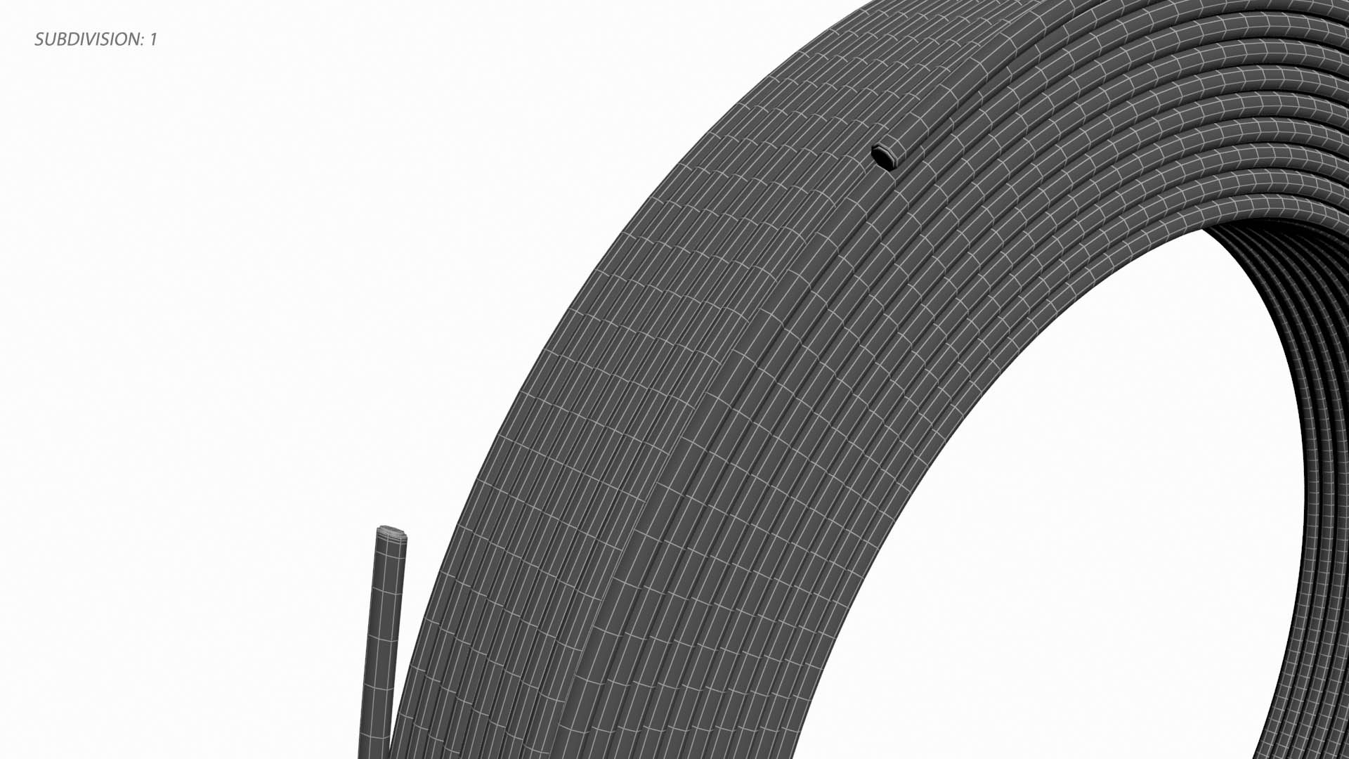 3D Wire Coil Rolled Up Model - TurboSquid 2147110