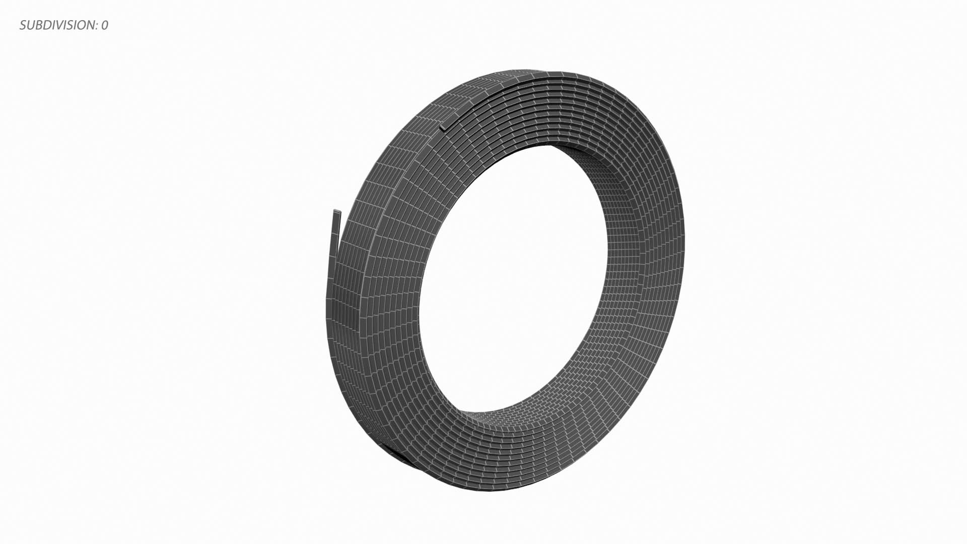 3D Wire Coil Rolled Up Model - TurboSquid 2147110