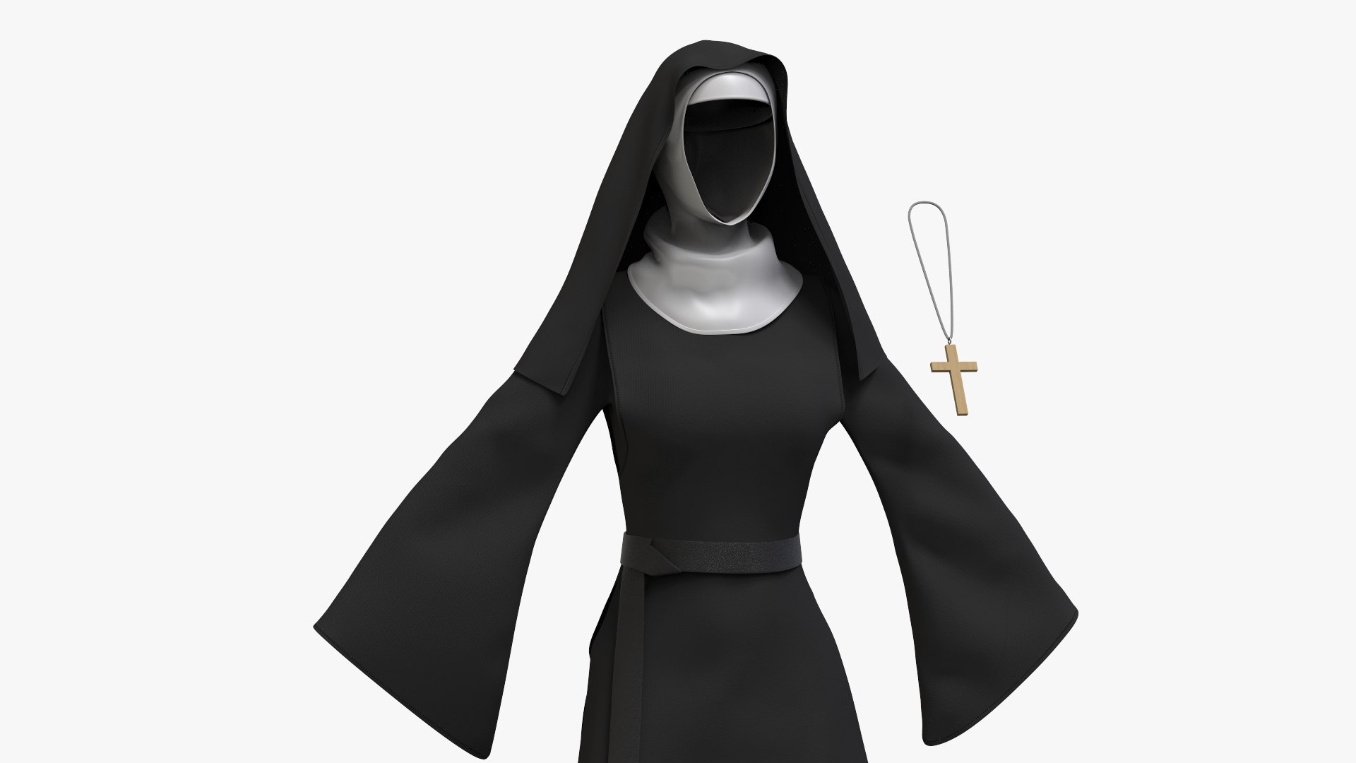 Nun Dress 3D - TurboSquid 2129680