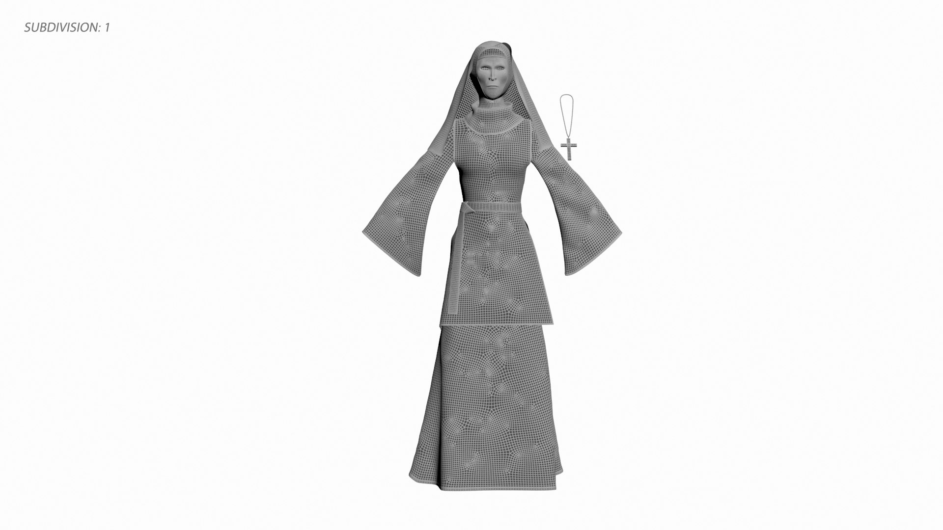 Nun Dress 3D - TurboSquid 2129680