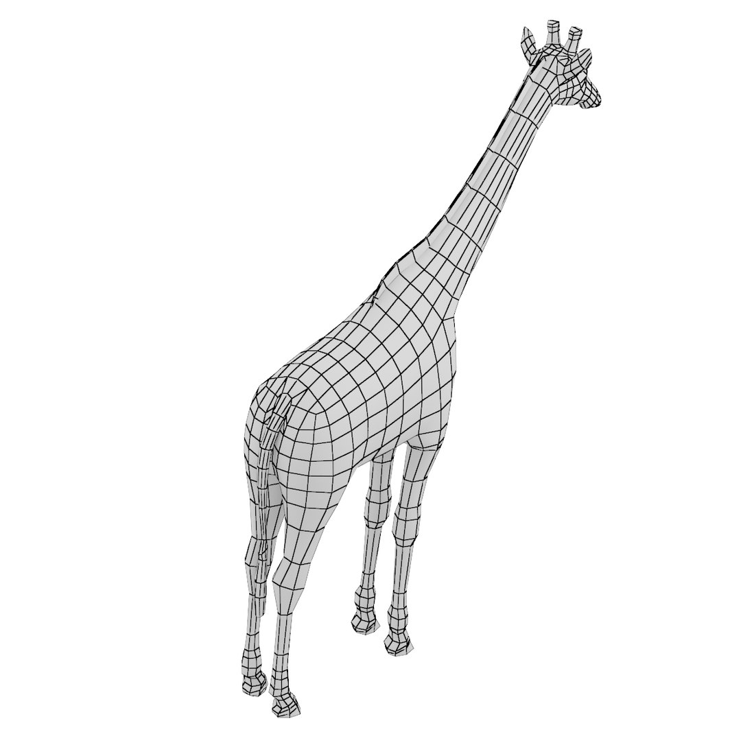 Giraffe Animal Base Mesh 3D Model - TurboSquid 2213673