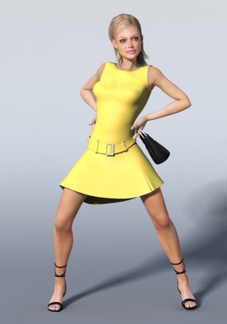 monica woman 3d model
