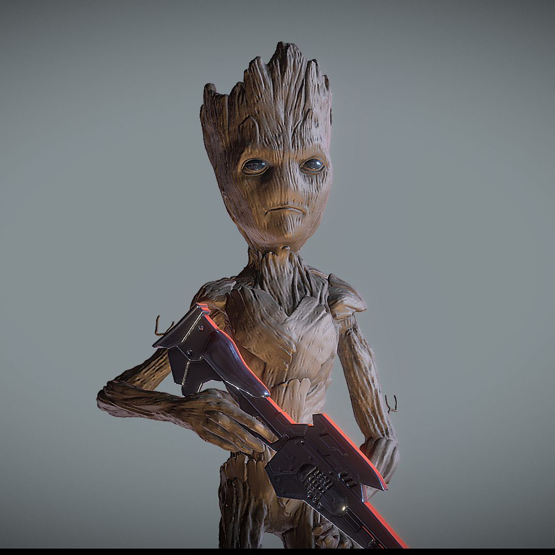 Inspirited teenage groot figures 3D model - TurboSquid 1275866