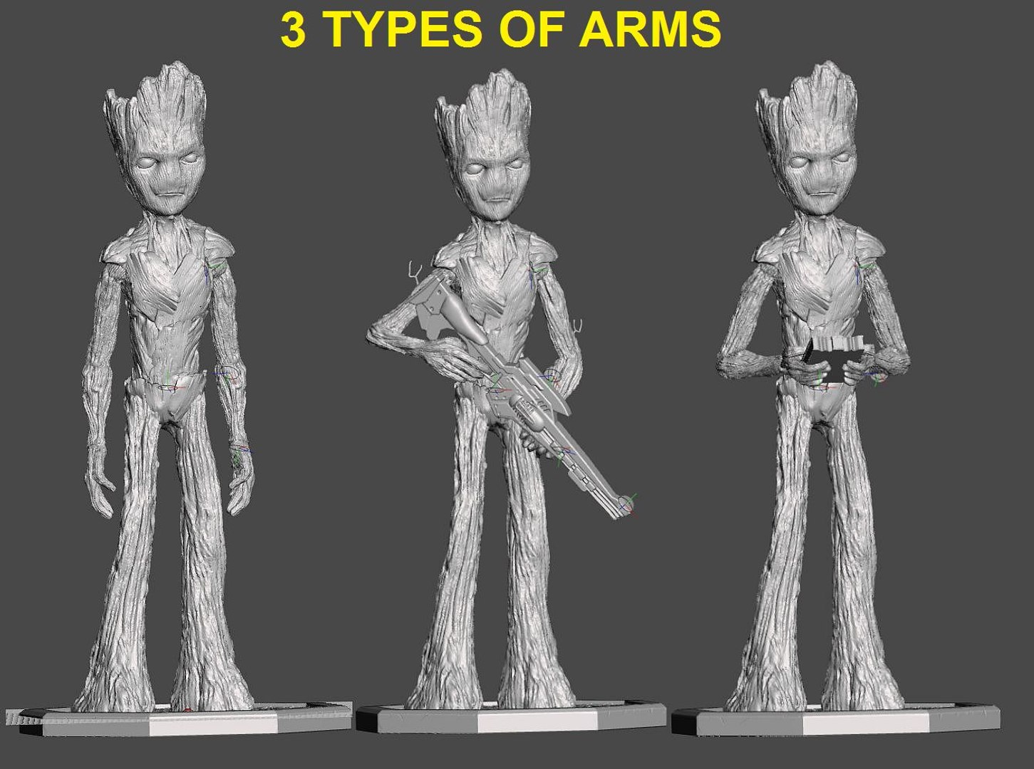 Inspirited Teenage Groot Figures 3D Model - TurboSquid 1275866