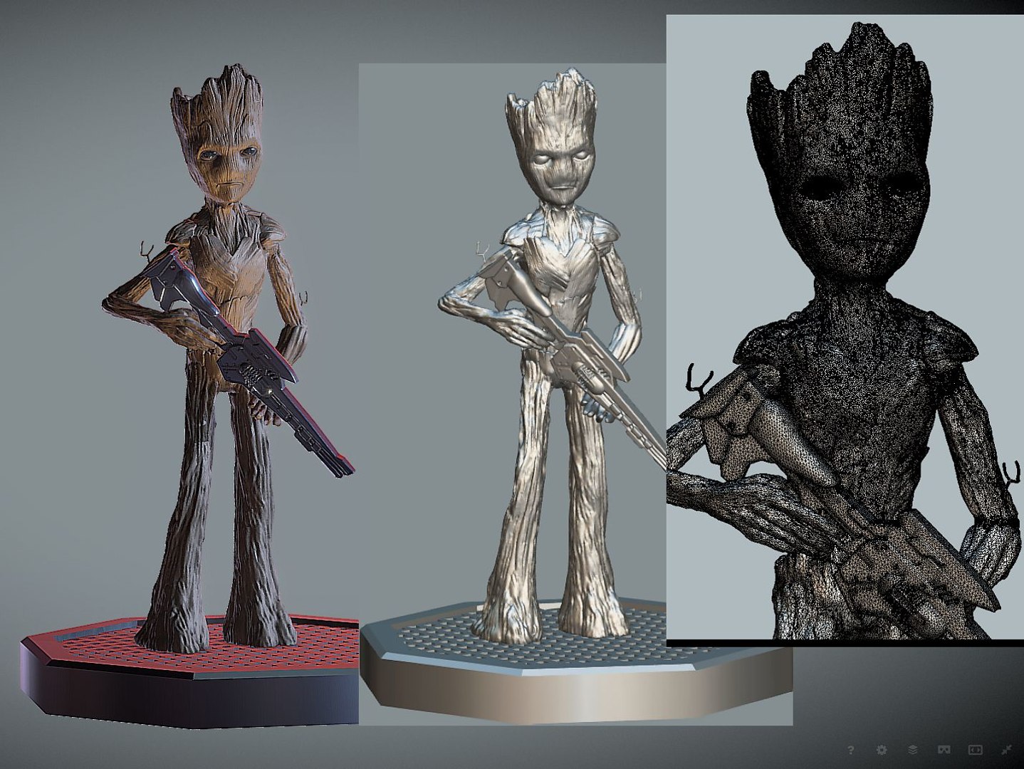 Inspirited Teenage Groot Figures 3D Model - TurboSquid 1275866