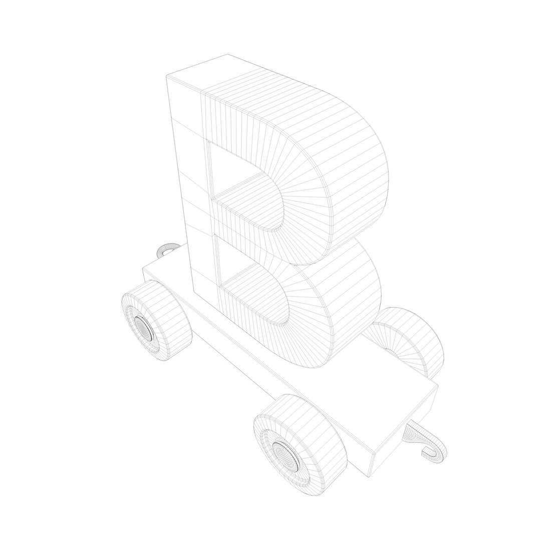 Letter B Car 3D Model - TurboSquid 1559112
