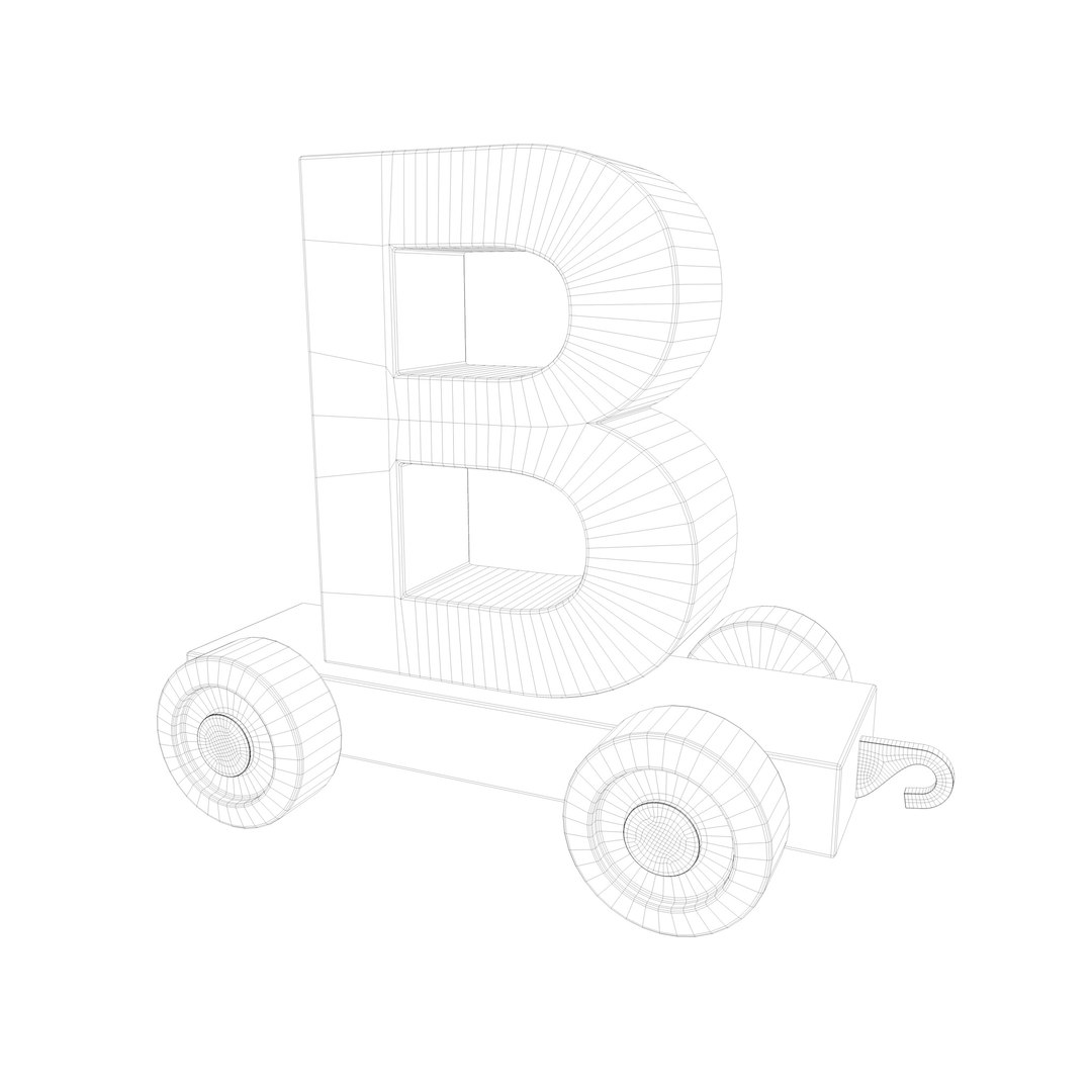 Letter B Car 3D Model - TurboSquid 1559112
