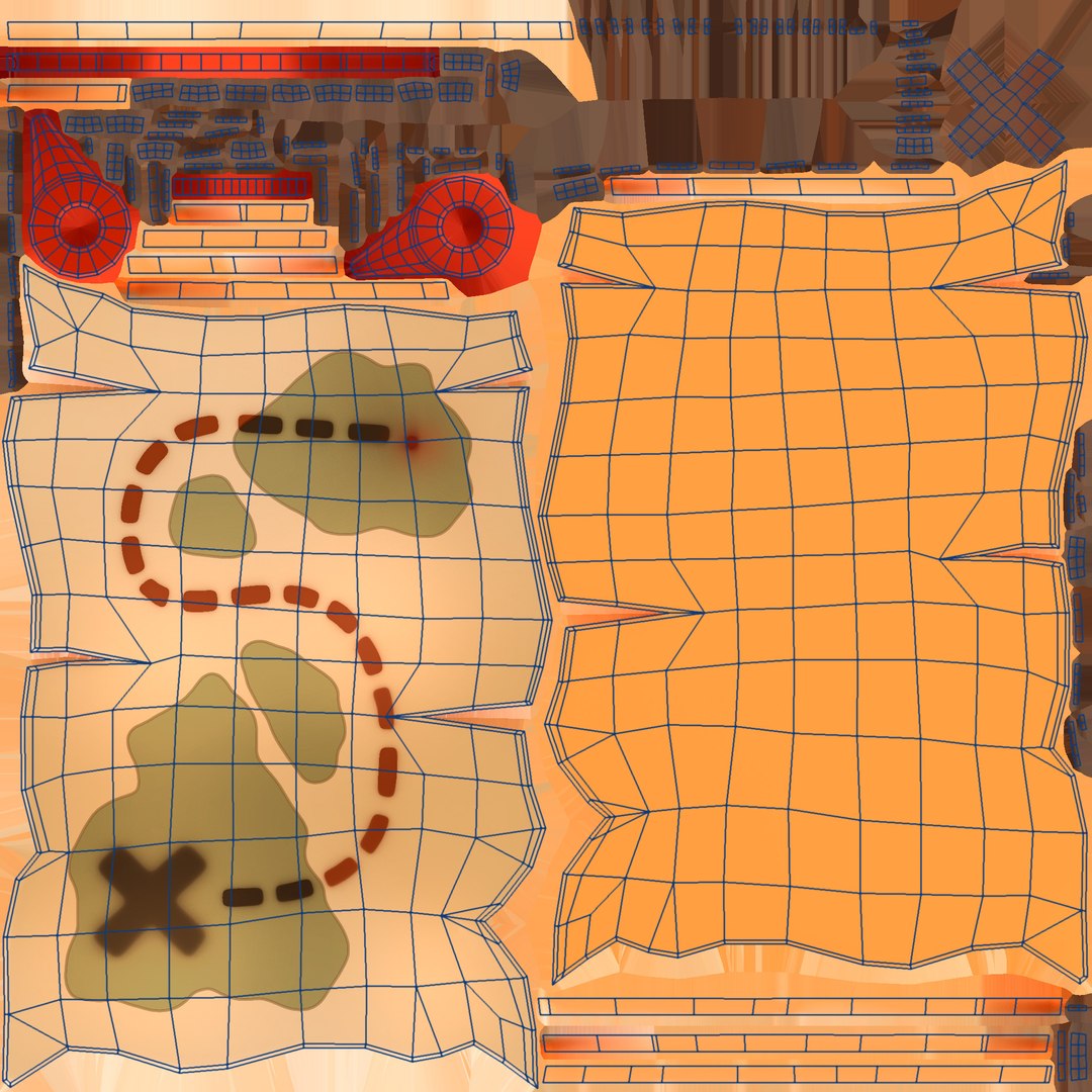 Treasure Map 3D Model - TurboSquid 2309216