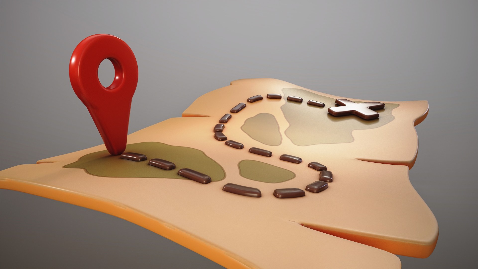 Treasure Map 3D Model - TurboSquid 2309216