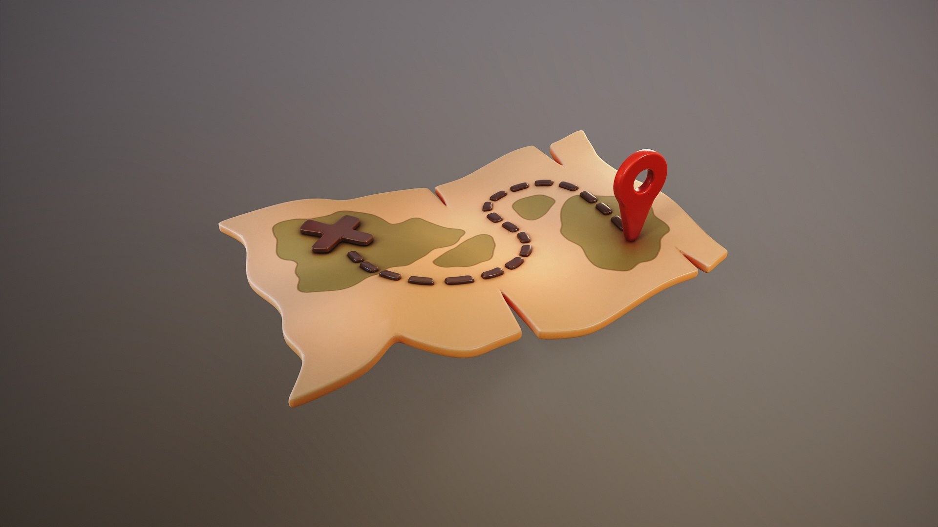 Treasure Map 3D Model - TurboSquid 2309216