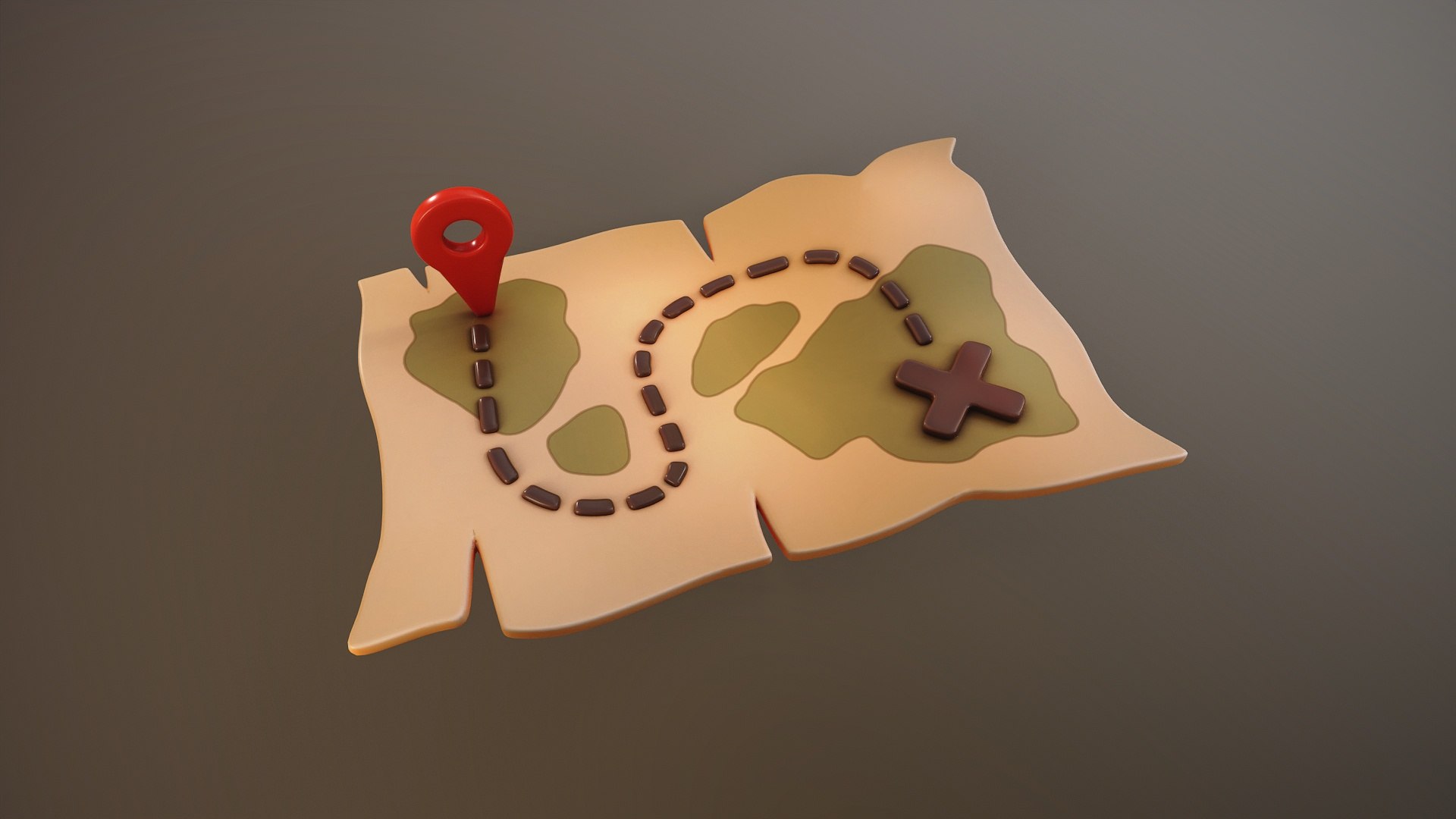 Treasure Map 3D Model - TurboSquid 2309216