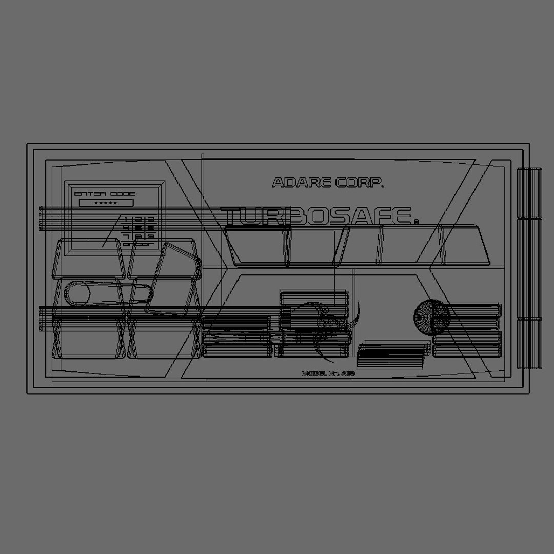 3d Stash Futuristic Safe Model