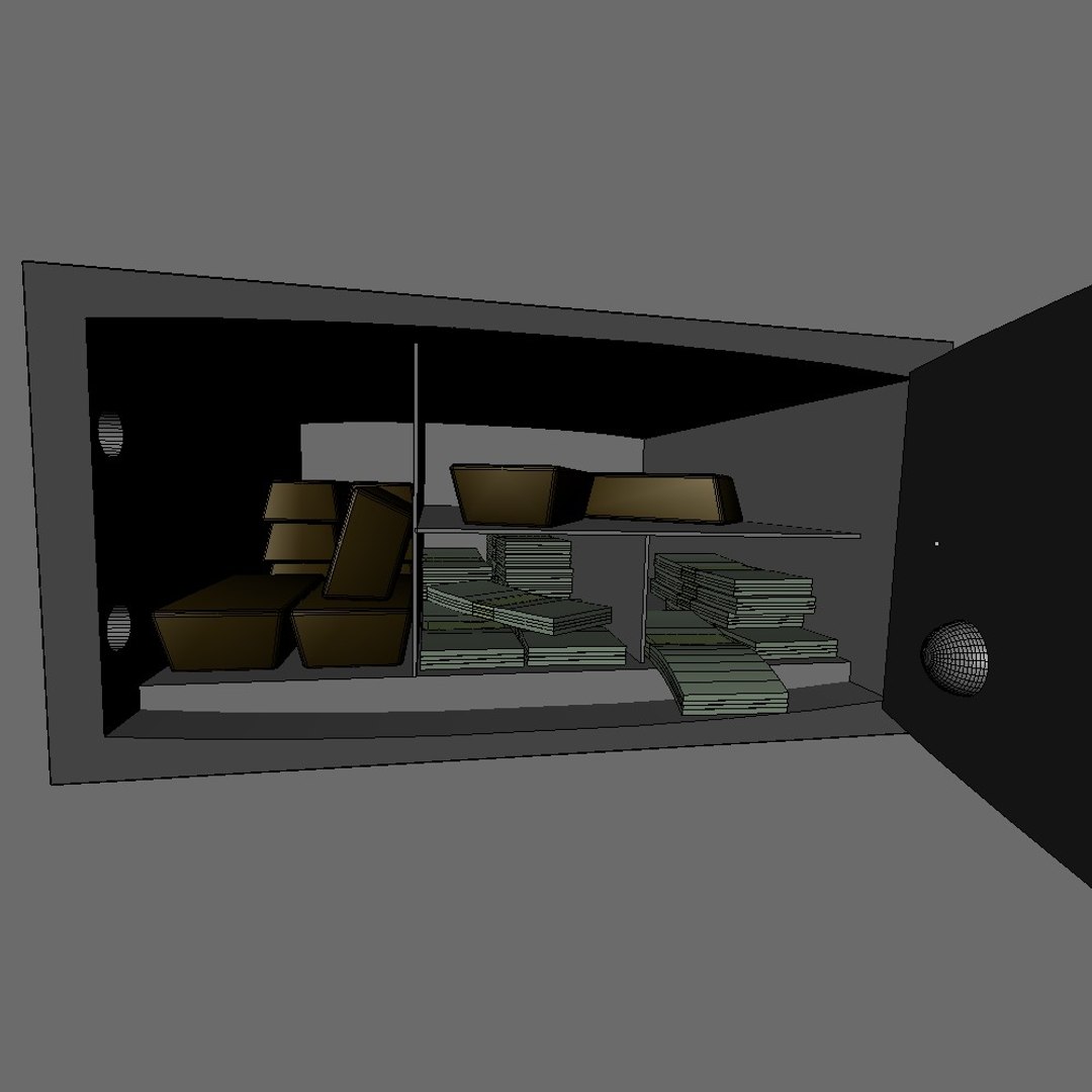 3d Stash Futuristic Safe Model