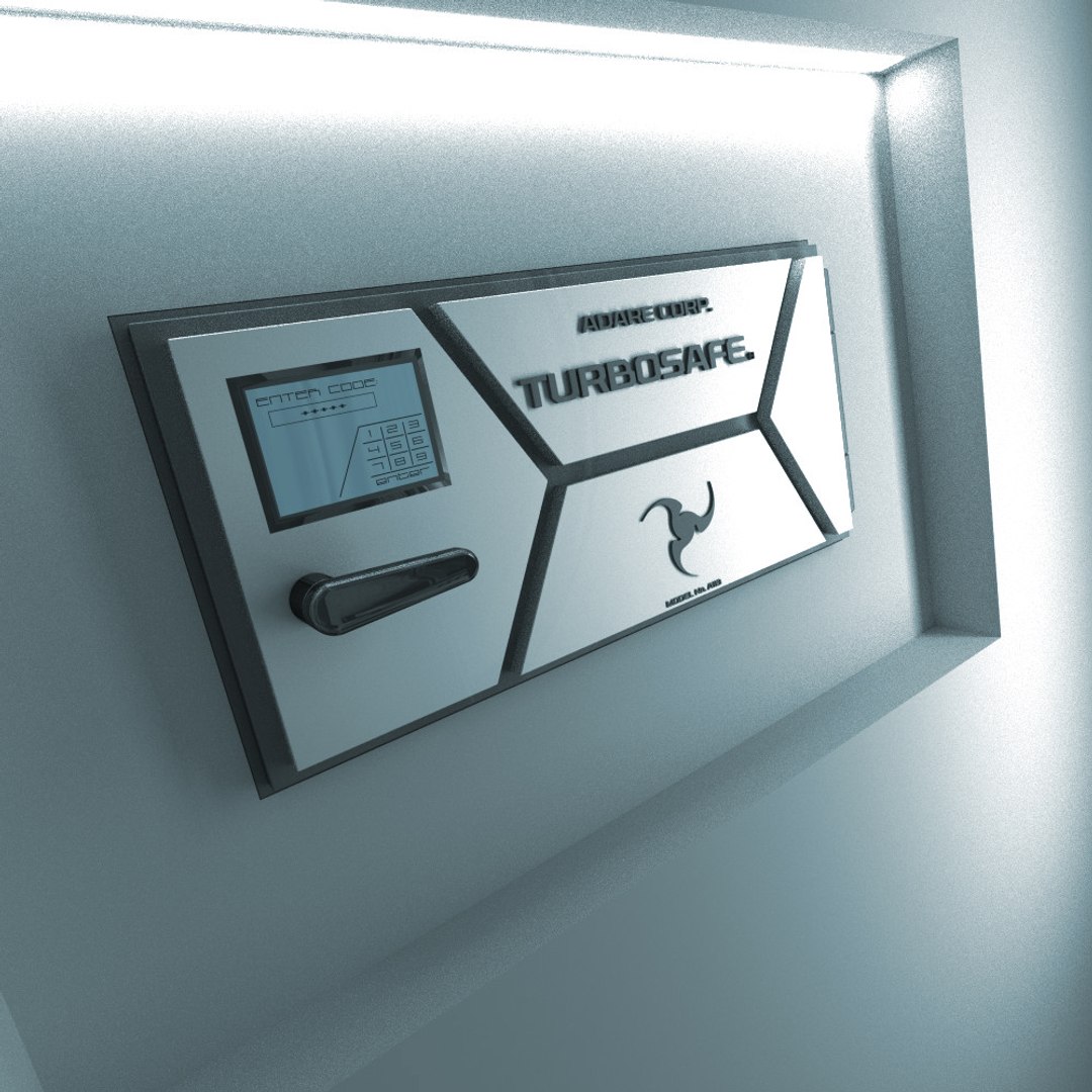 3d Stash Futuristic Safe Model