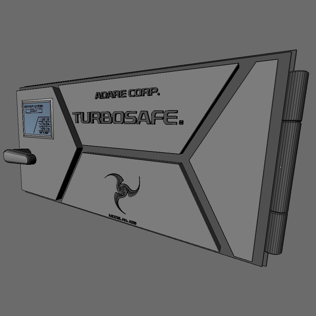 3d Stash Futuristic Safe Model