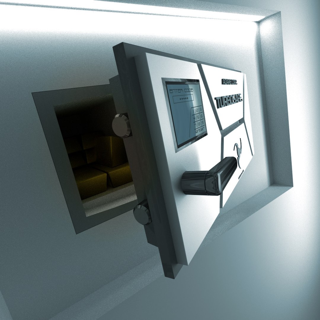 3d Stash Futuristic Safe Model