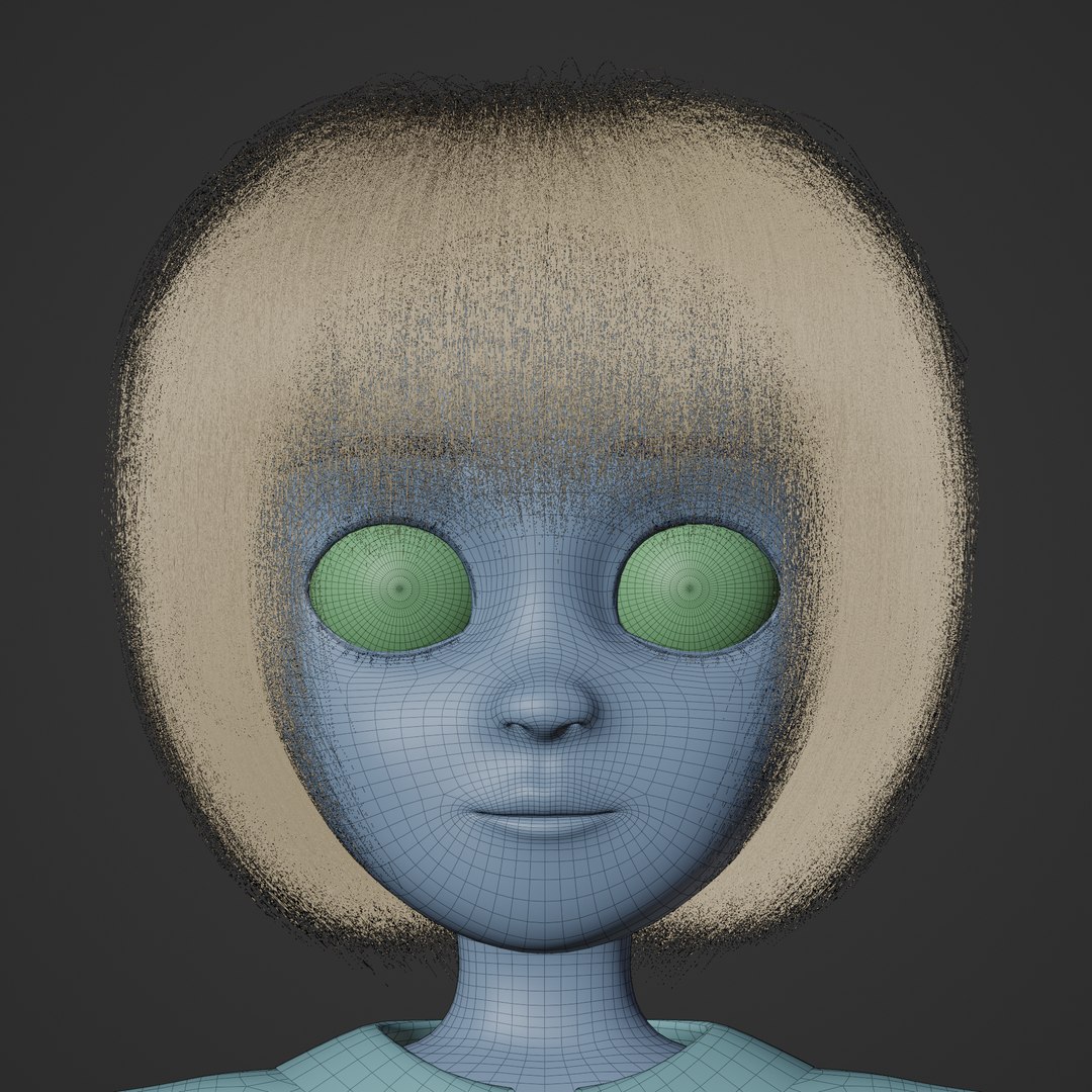 3d Cartoon Character Girl Low Poly 3d Model Model Turbosquid 1985521 