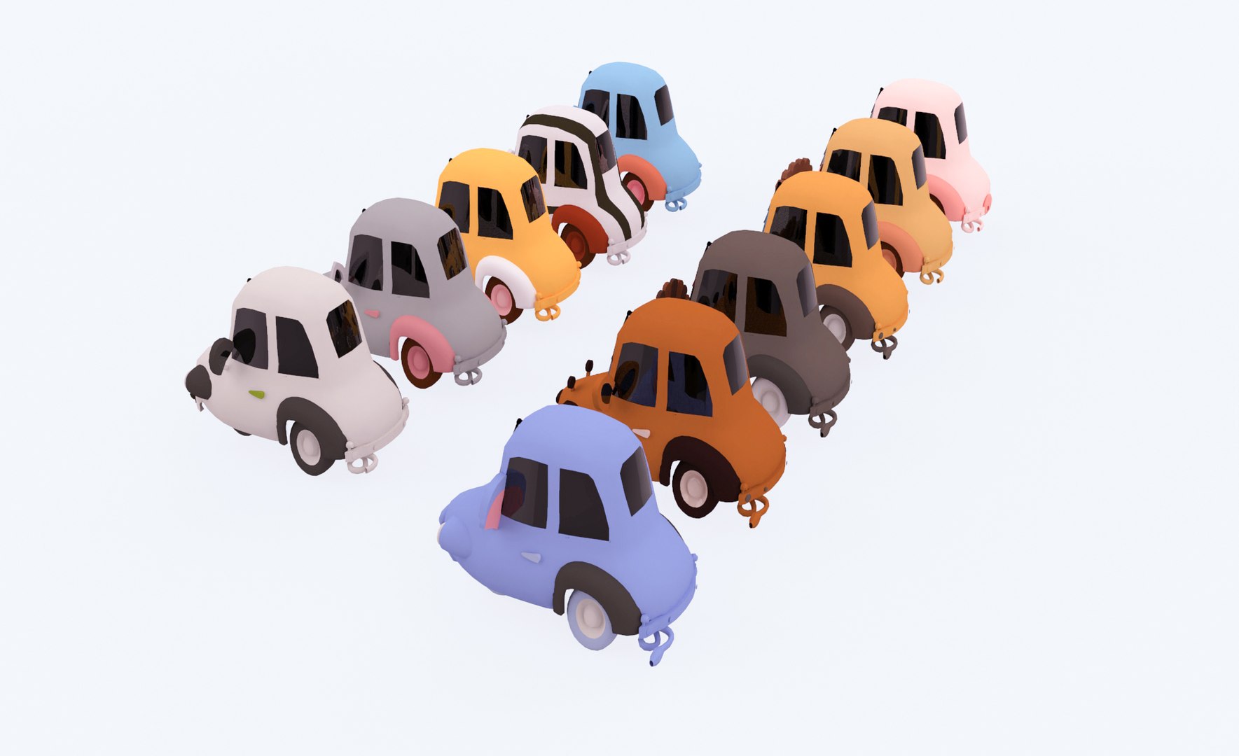 Animal Car Toys Pack 01 3D Model - TurboSquid 2239020