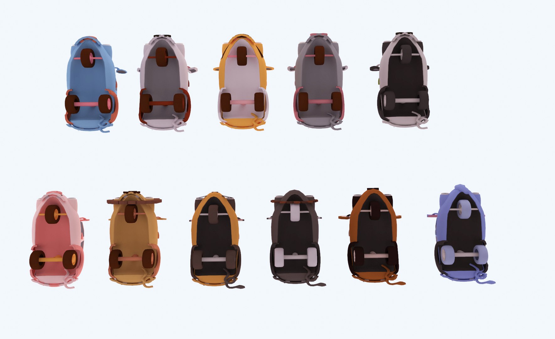 Animal Car Toys Pack 01 3D Model - TurboSquid 2239020