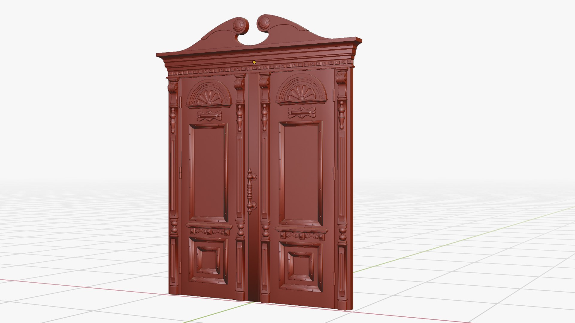 3D Front Door Model Model - TurboSquid 2245386