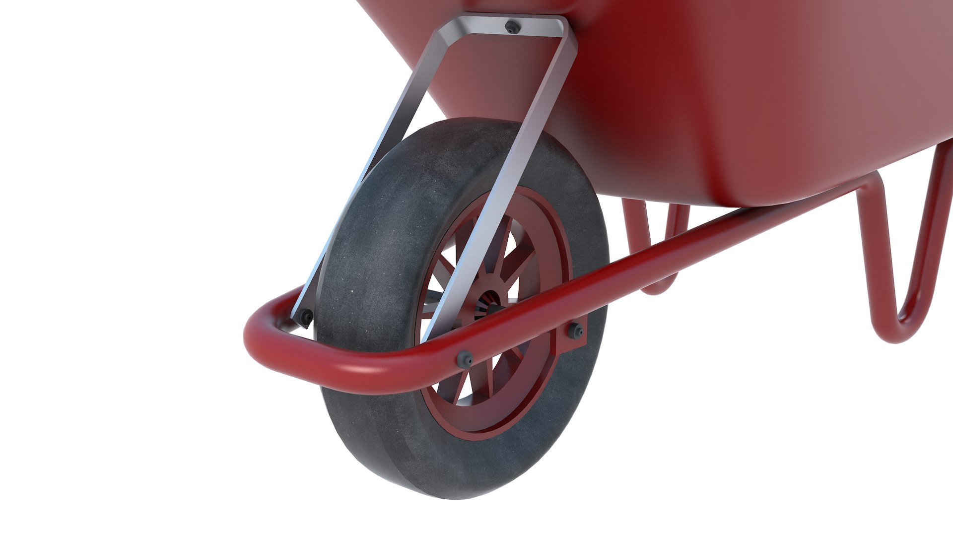 3D Wheelbarrow - Red Model - TurboSquid 1924821