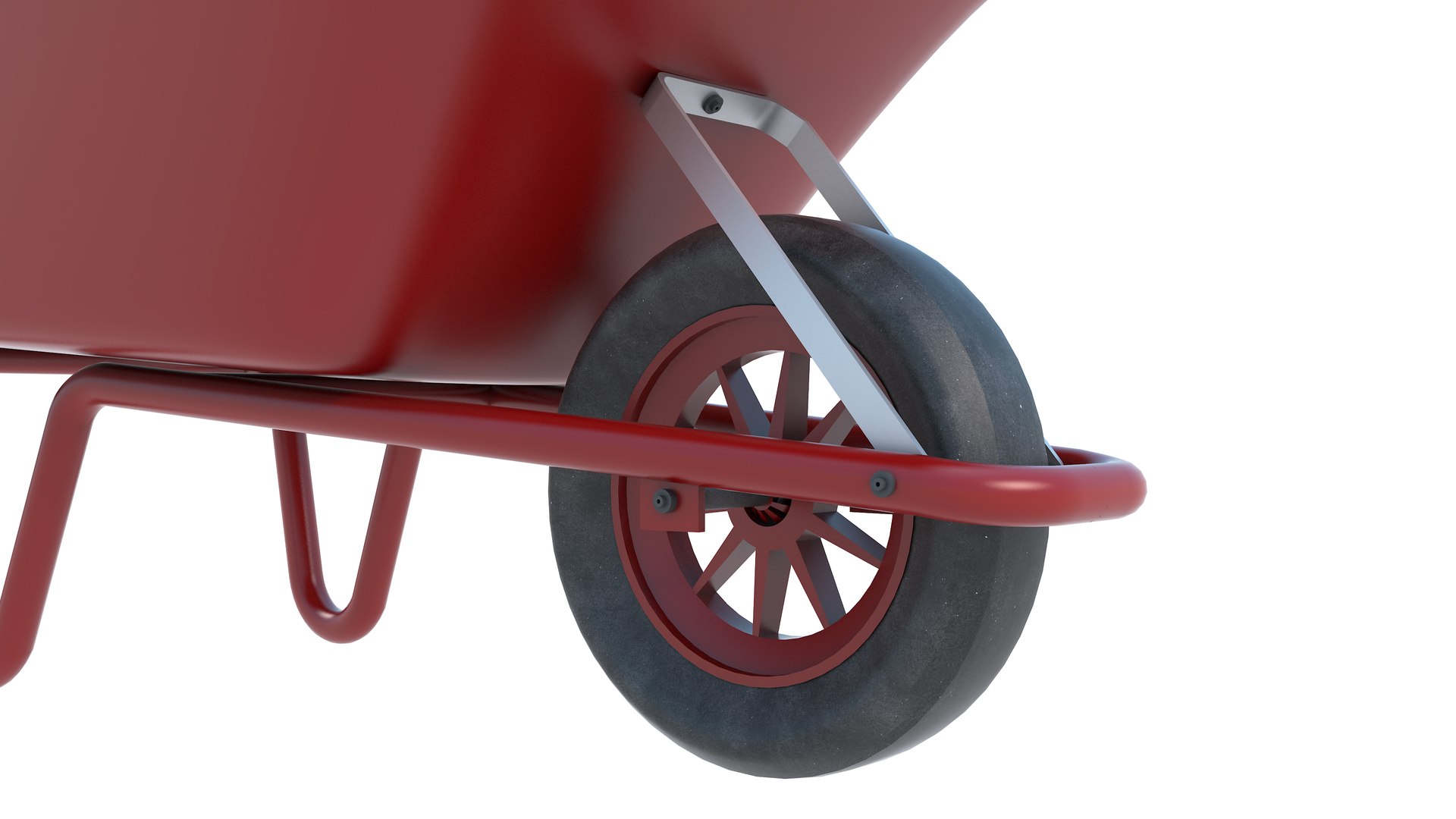 3D Wheelbarrow - Red Model - TurboSquid 1924821