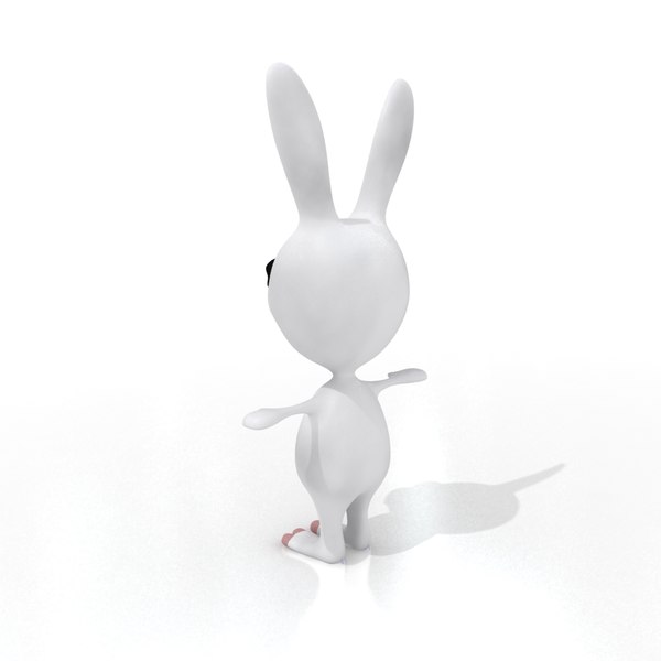 3d model cartoon rabbit rig